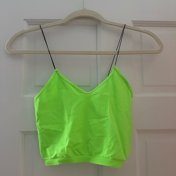 Nikibiki | Tops | Womens Nikibiki Neon Green String V Neck Cropped Tank ...